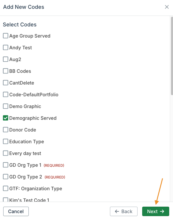 Assign Codes to Records – GivingData